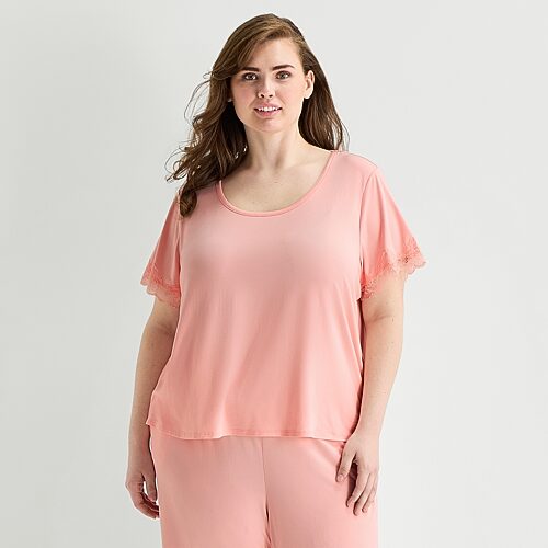 Click here for Ambrielle Womens Round Neck Short Sleeve Plus Paja... prices
