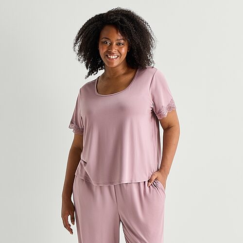 Click here for Ambrielle Womens Round Neck Short Sleeve Plus Paja... prices