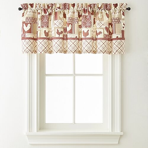 Click here for Home Expressions Rooster Round Up Rod Pocket Valan... prices