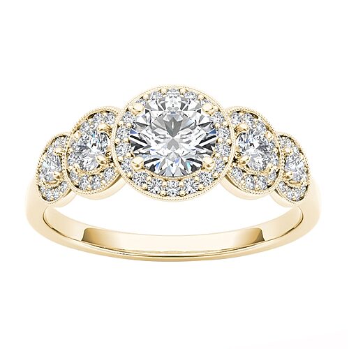 Click here for 1 CT.T.W. Natural Round Diamond 14K Gold Engagemen... prices