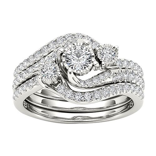 Click here for Love Lives Forever Womens 3/4 CT. T.W. Natural Whi... prices