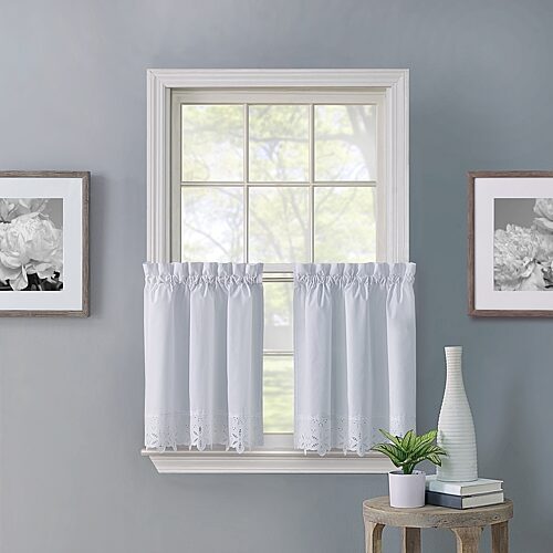 Click here for Regal Home Battenburg 2-pc. Rod Pocket Window Tier... prices