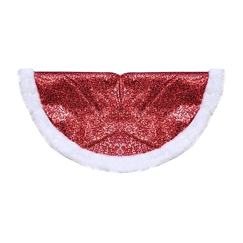 Click here for 20 Red Glittered Mini Christmas Tree Skirt With a... prices