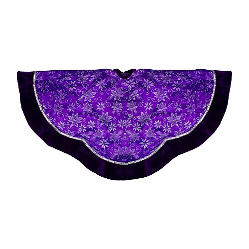 Click here for 48 Purple and Silver Glittered Floral Christmas Tr... prices