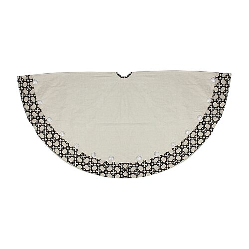 Click here for 54 Black and White Rhinestone Christmas Tree Skirt... prices