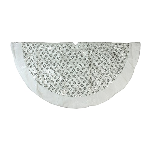 Click here for 60 White and Silver Sequin Snowflake Christmas Tre... prices