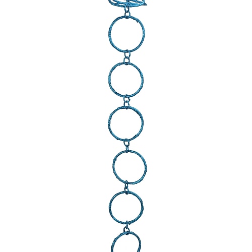 Click here for 5 x 1.75 Turquoise Peacock Blue Round Chain Christ... prices