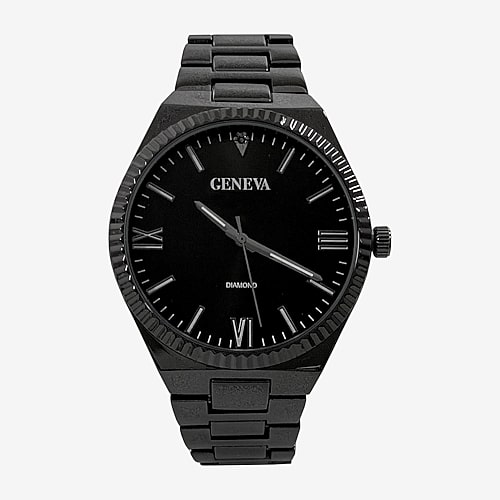 Click here for Geneva Mens Black Bracelet Watch Mac8169jc  One Si... prices