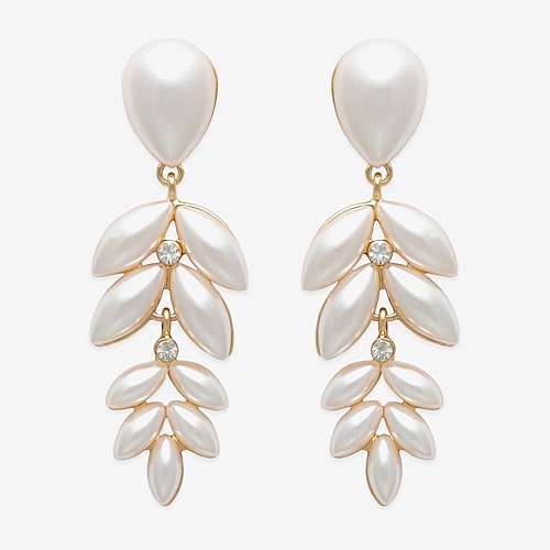 Click here for Bijoux Bar Womens White Simulated Pearl Star Drop... prices