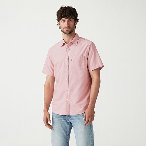 Levis Mens Classic Standard Fit Button-Down Shirt  Xx-large  Red
