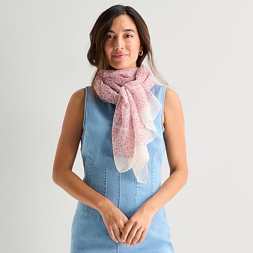 Click here for a.n.a Floral Motif Oblong Scarf  One Size  Pink prices