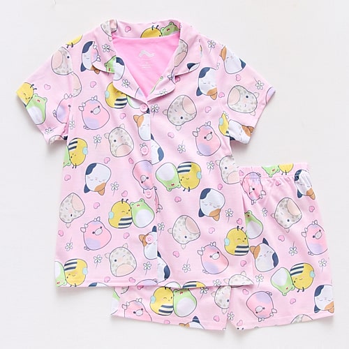 Click here for Squishmallow Girls 6-12 Button-Down Short Pajamas... prices