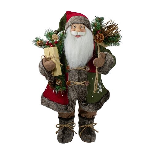 Click here for 24 Country Rustic Santa Claus with Snowflake Jacke... prices