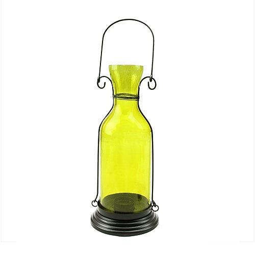 12 Transparent Yellow Decorative Glass Bottle Tea Light Candle Lantern  One Size  Yellow