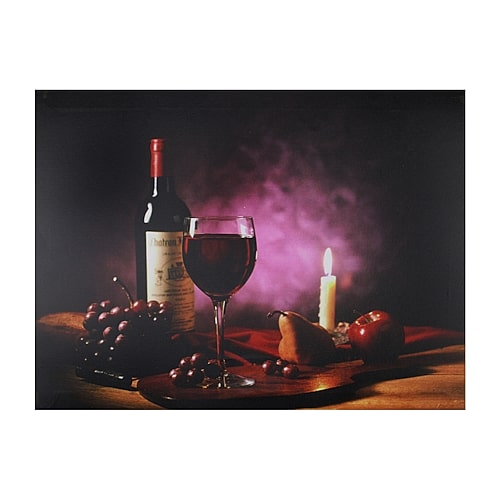 Click here for Purple LED Lighted Flickering Wine and Candle Wall... prices