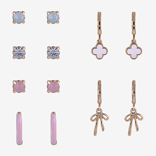 Click here for Arizona Womens Bow 6 Pair Earring Set  One Size  P... prices