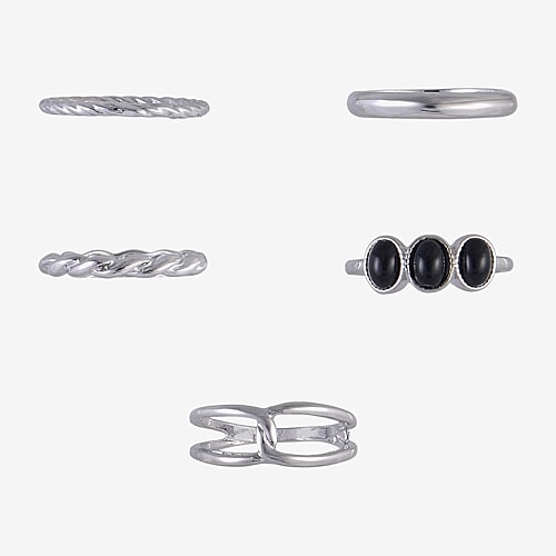 Click here for Arizona Womens Oval Ring Set  One Size  Black prices
