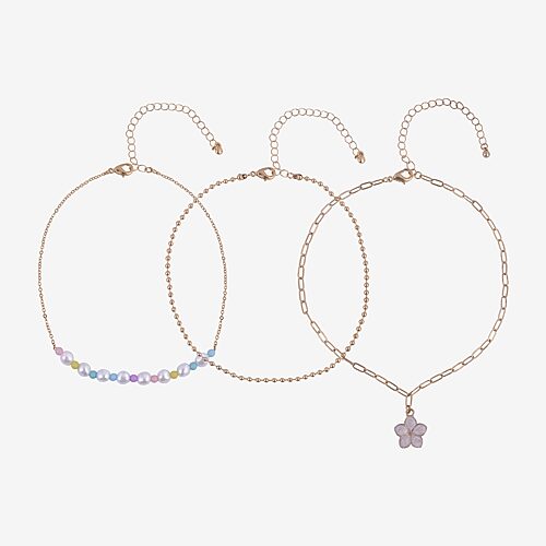 Click here for Arizona Womens Flower 3-pc. Necklace Set  One Size... prices