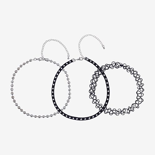 Click here for Arizona Womens 3-pc. Necklace Set  One Size  Black prices