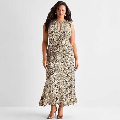 Click here for Ashley Graham Womens Plus Keyhole Neck Sleeveless... prices