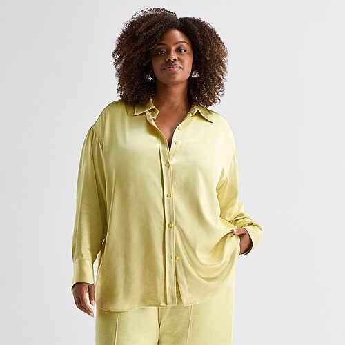 Click here for Ashley Graham Womens Plus Long Sleeve Blouse  4x... prices