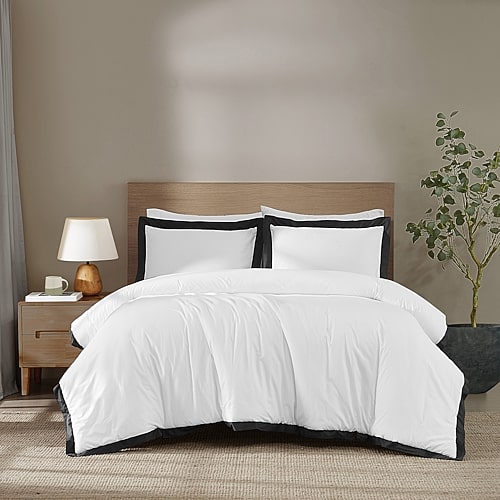 Click here for Brooklyn Loom Cotton Hotel Border 3pc. Comforter S... prices