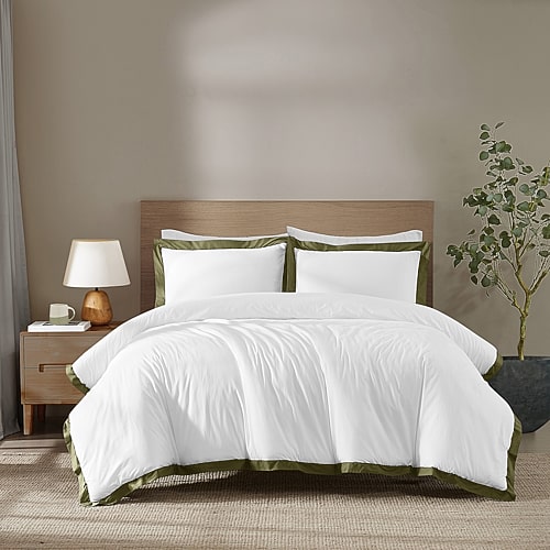 Click here for Brooklyn Loom Cotton Hotel Border 3pc. Comforter S... prices