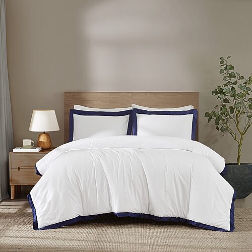 Click here for Brooklyn Loom Cotton Hotel Border 3pc. Comforter S... prices