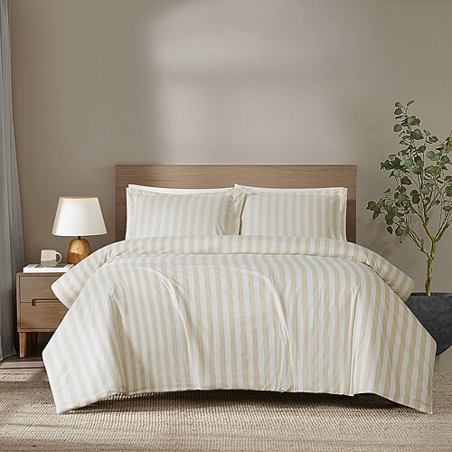 Click here for Brooklyn Loom Levi Stripe 3pc. Comforter Set prices