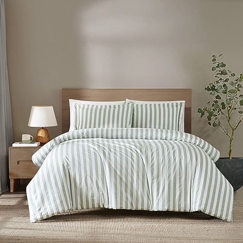 Click here for Brooklyn Loom Levi Stripe 3pc. Comforter Set prices