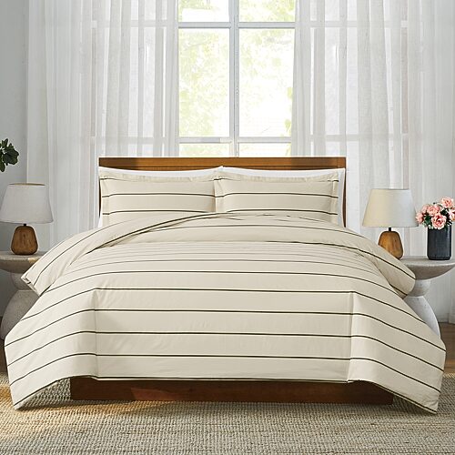 Click here for Brooklyn Loom Hayward Stripe 3pc. Comforter Set prices