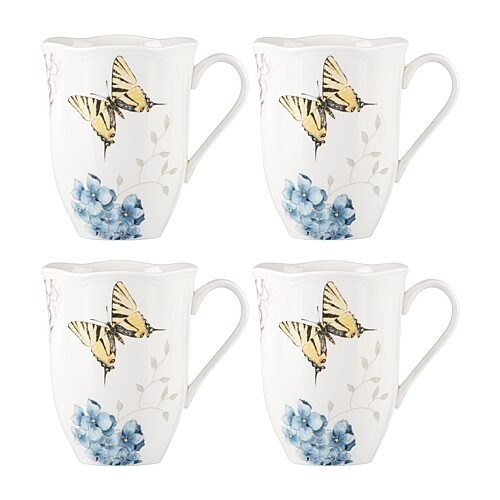 Click here for Lenox Butterfly Meadow Hydrangea 4 Piece Mug Set prices
