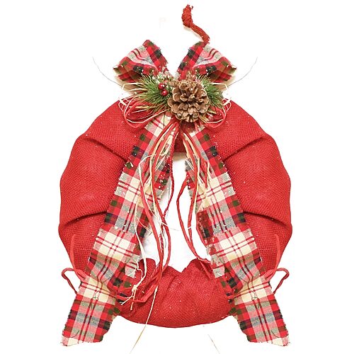 Click here for Red Plaid Bow and Pine Accents Artificial Christma... prices