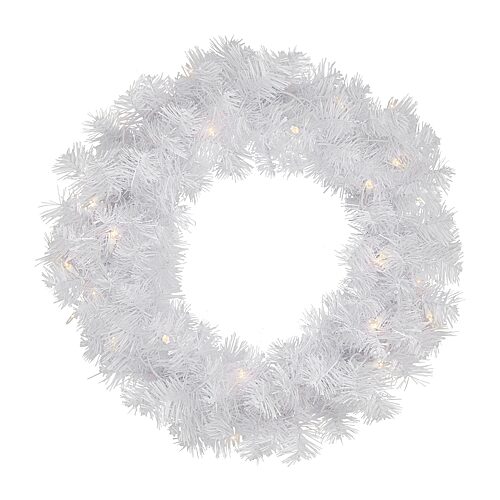 Click here for Pre-Lit White Pine Artificial Christmas Wreath - 2... prices