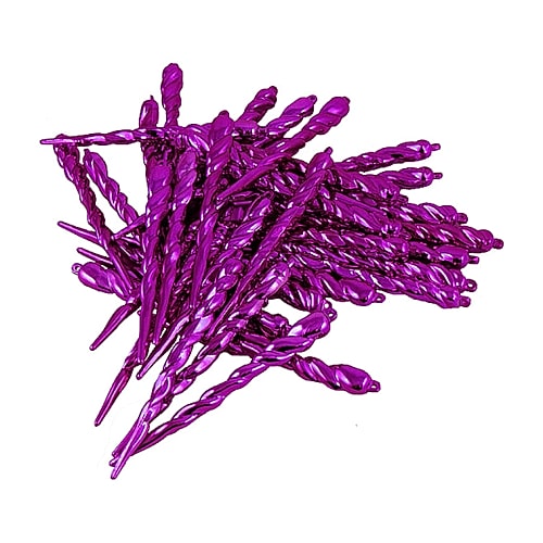 Click here for 36ct Purple Shatterproof Icicle Christmas Ornament... prices