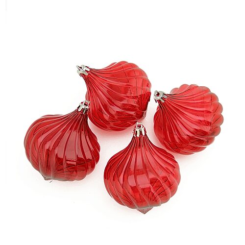 Click here for 4ct Red Shatterproof Transparent Christmas Onion D... prices