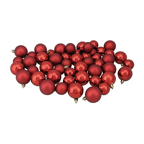 Click here for 50ct Red Shatterproof 2-Finish Christmas Ball Orna... prices