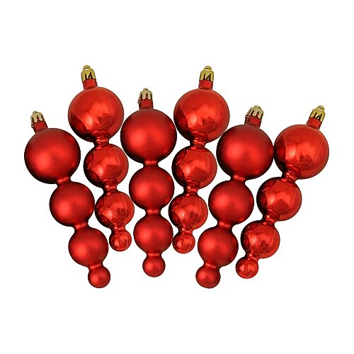 Click here for 6ct Red Hot Shatterproof 2-Finish Christmas Orname... prices