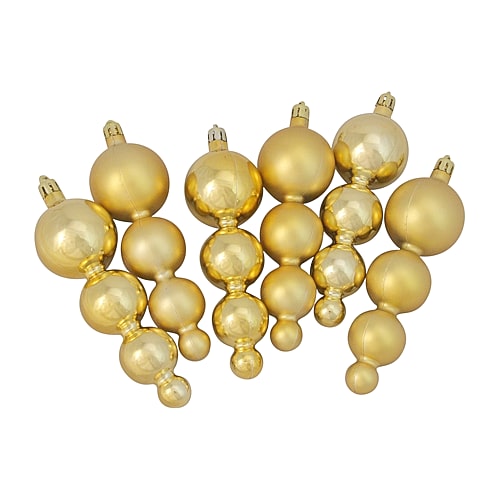 Click here for 6ct Vegas Gold Shatterproof 2-Finish Christmas Orn... prices