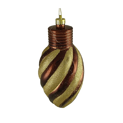 Click here for 11 Chocolate Brown and Gold Striped Shatterproof L... prices