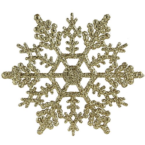 Click here for 24ct Gold Glitter Snowflake Christmas Ornaments 4... prices