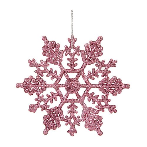 Click here for 24ct Pink Glitter Snowflake Christmas Ornaments 4... prices