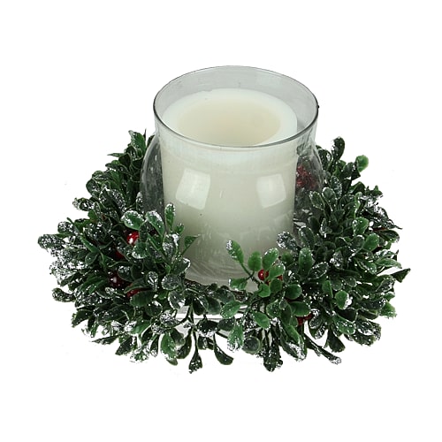 Click here for 6 Clear and Green Boxwood with Berry Tipped Christ... prices