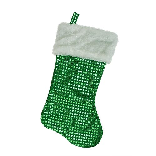 Click here for 18 Green and White Faux-Fur Cuffed Disco Sequined... prices