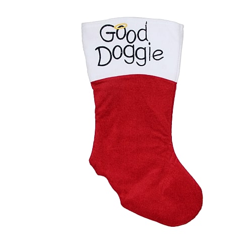 Click here for 19 Red and White Embroidered Halo Good Doggie Chri... prices