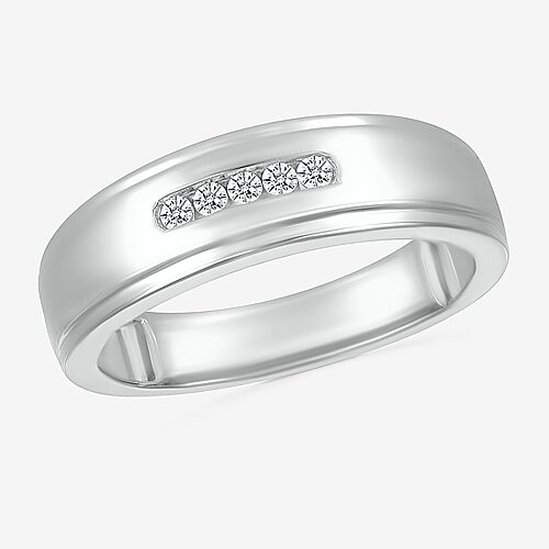 Click here for Mens 4.5MM 1/10 CT. T.W. Natural White Diamond 14K... prices