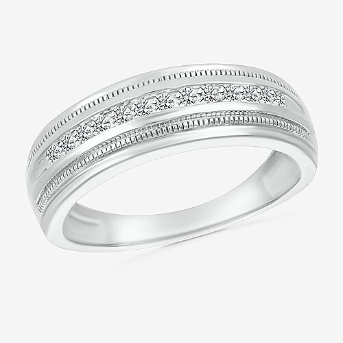 Click here for Mens 2.5MM 1/4 CT. T.W. Natural White Diamond 14K... prices