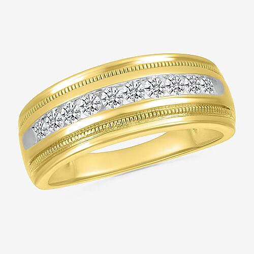 Click here for Mens 2.5MM 1/2 CT. T.W. Natural White Diamond 14K... prices