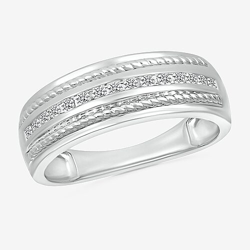 Click here for Mens 2.5MM 1/5 CT. Natural White Diamond 10K Gold... prices