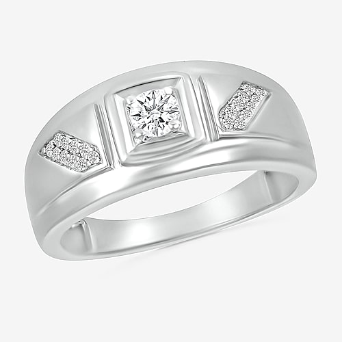 Click here for Mens 3MM 1/3 CT. T.W. Natural White Diamond 10K Go... prices